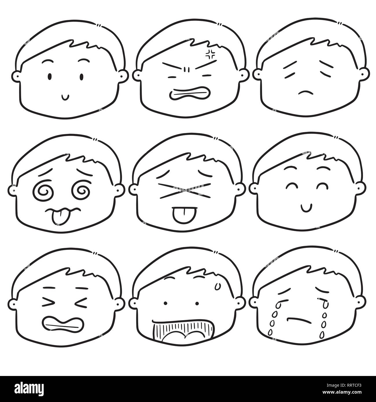 vector set of cartoon face Stock Vector Image & Art - Alamy