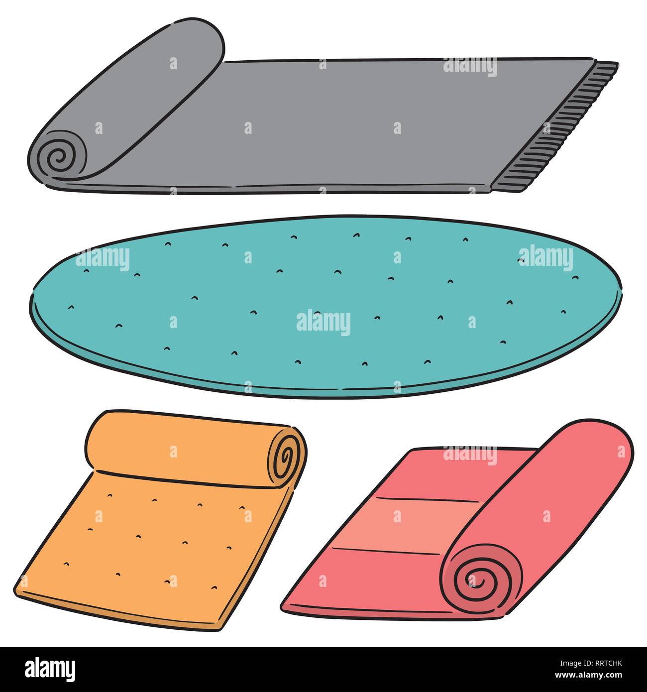 vector set of mat Stock Vector Image & Art - Alamy