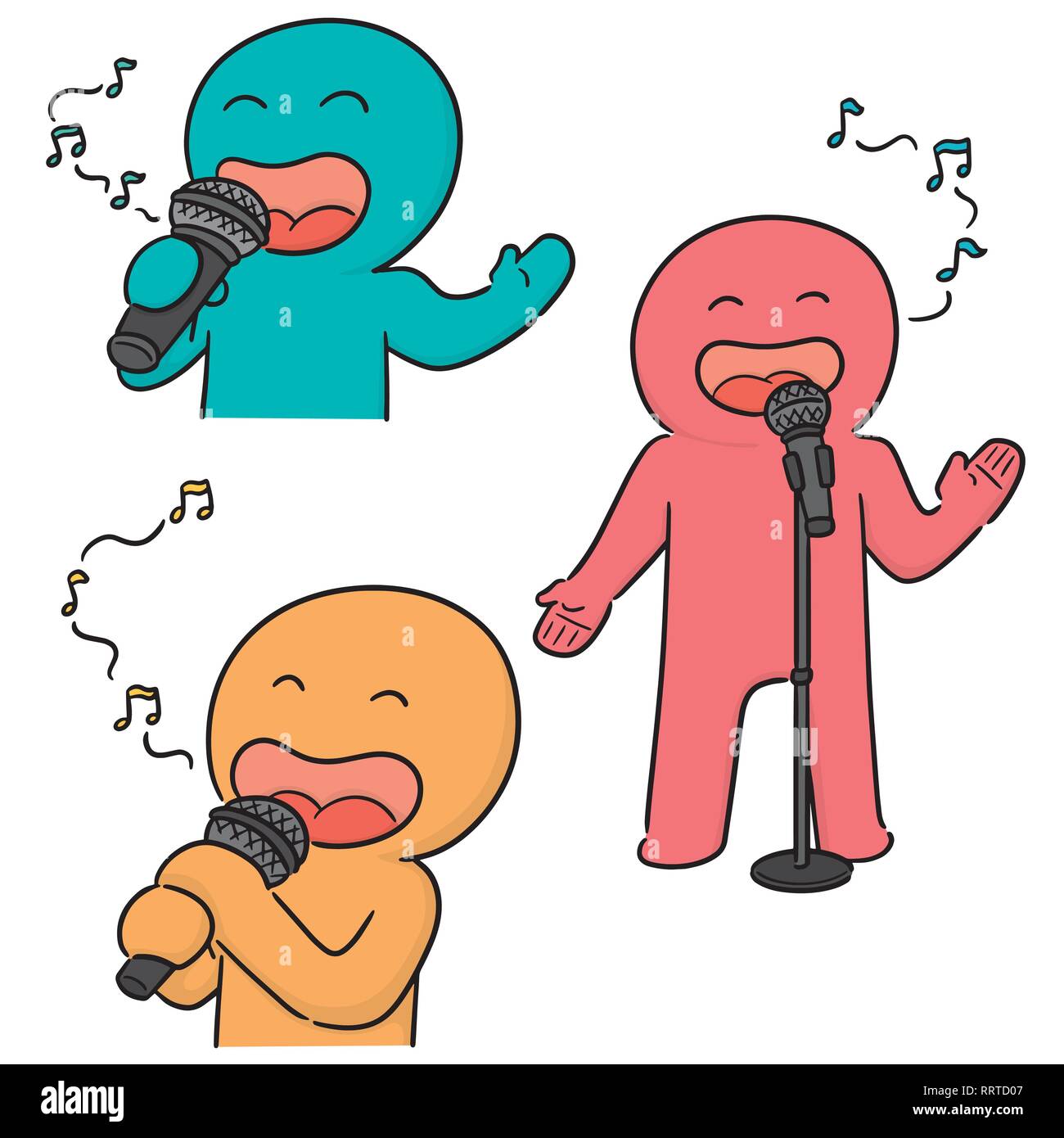 vector set of singer Stock Vector Image & Art - Alamy