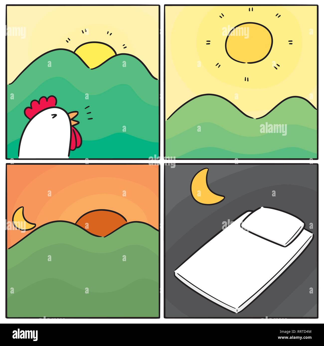 vector set of time of the day Stock Vector Image & Art - Alamy