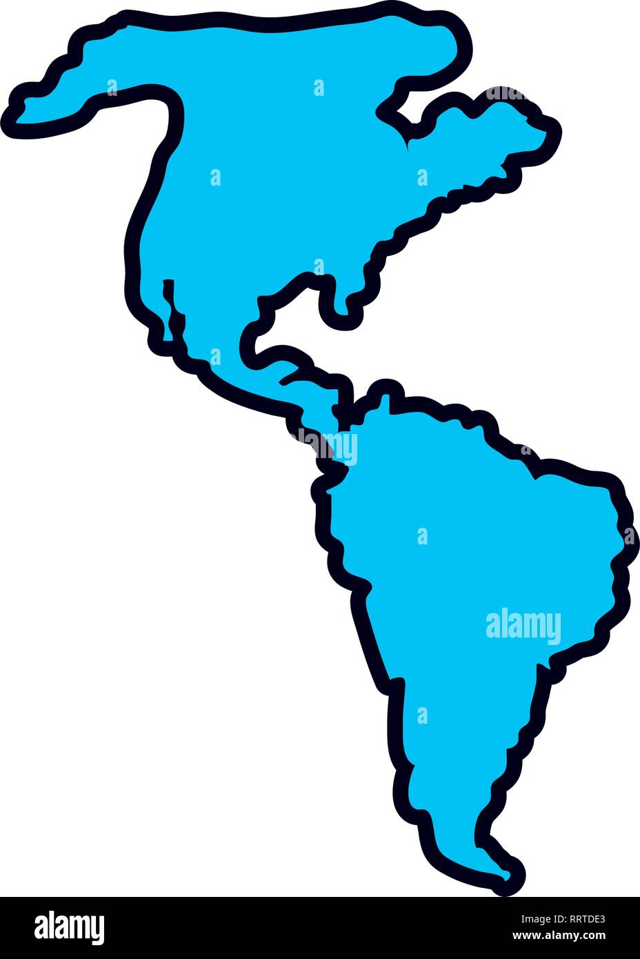 american continent map icon vector illustration design Stock Vector ...