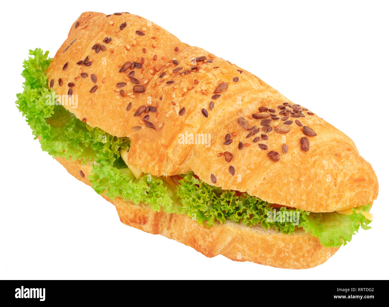 Gourmet croissant sandwich prosciutto Cut Out Stock Images & Pictures ...