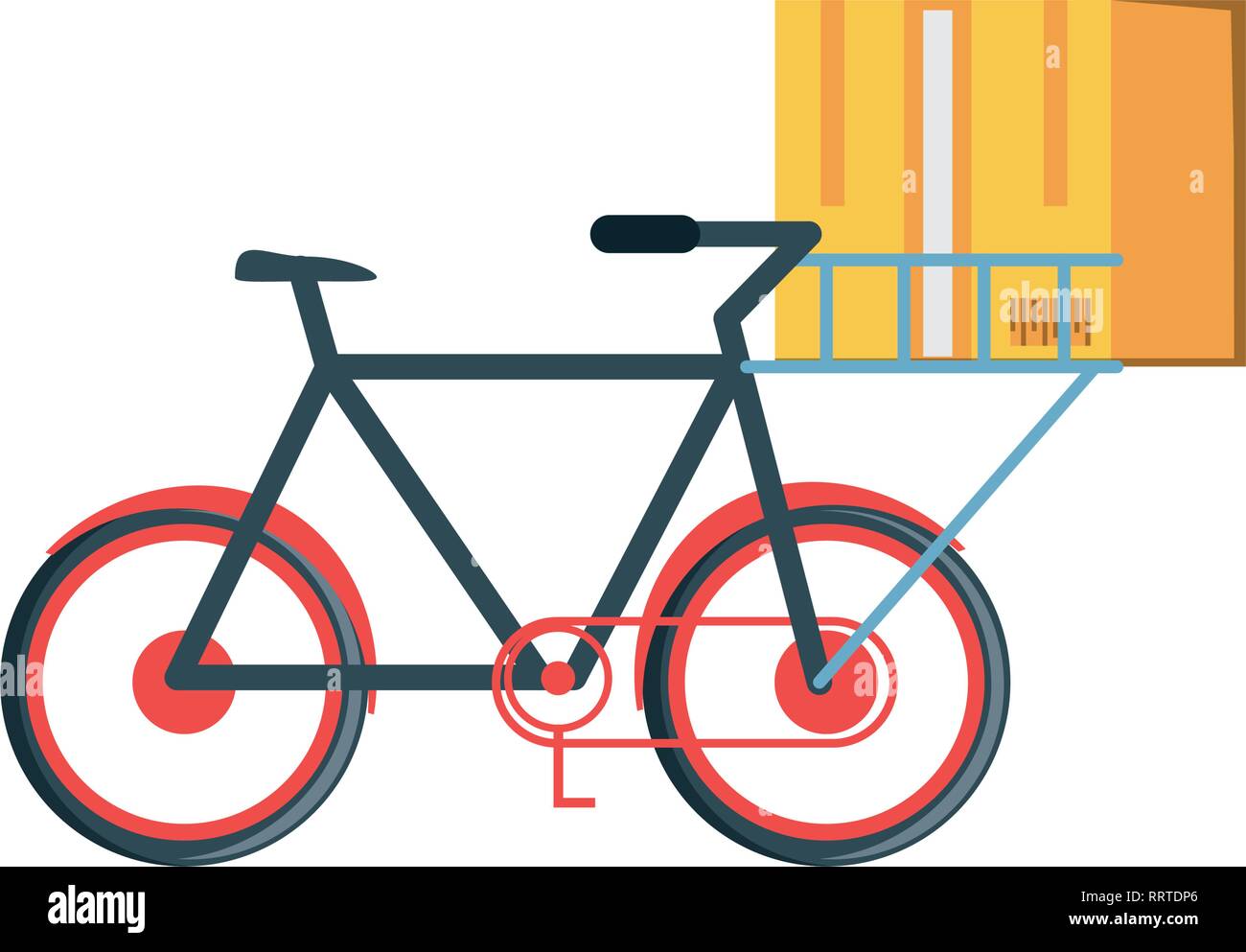 bicycle for logistic service with boxes vector illustration design ...