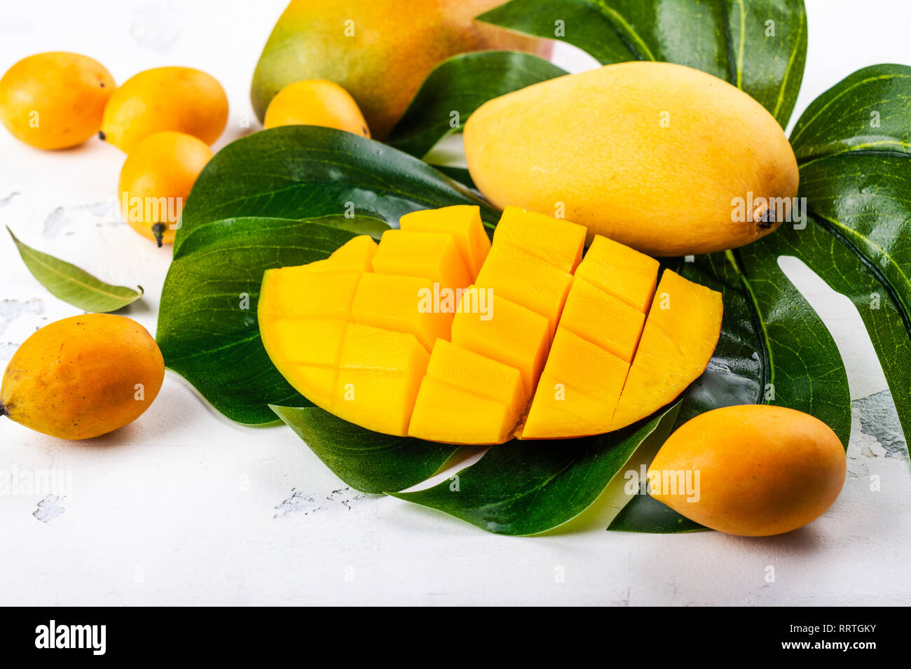 Tropical mango fruits Stock Photo - Alamy