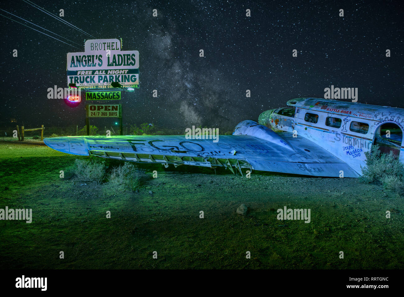 North America, Ameriucan, America, USA, Nevada, Beatty Angels Ladies, Brothel Stock Photo - Alamy