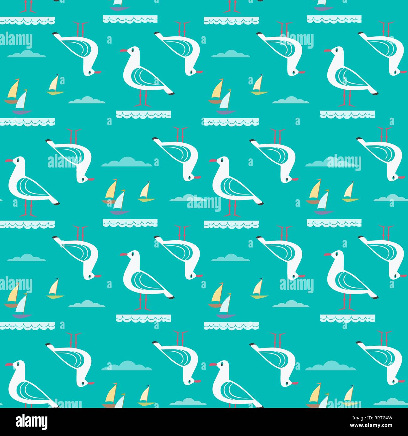 Maritime seamless pattern Stock Vector Image & Art - Alamy