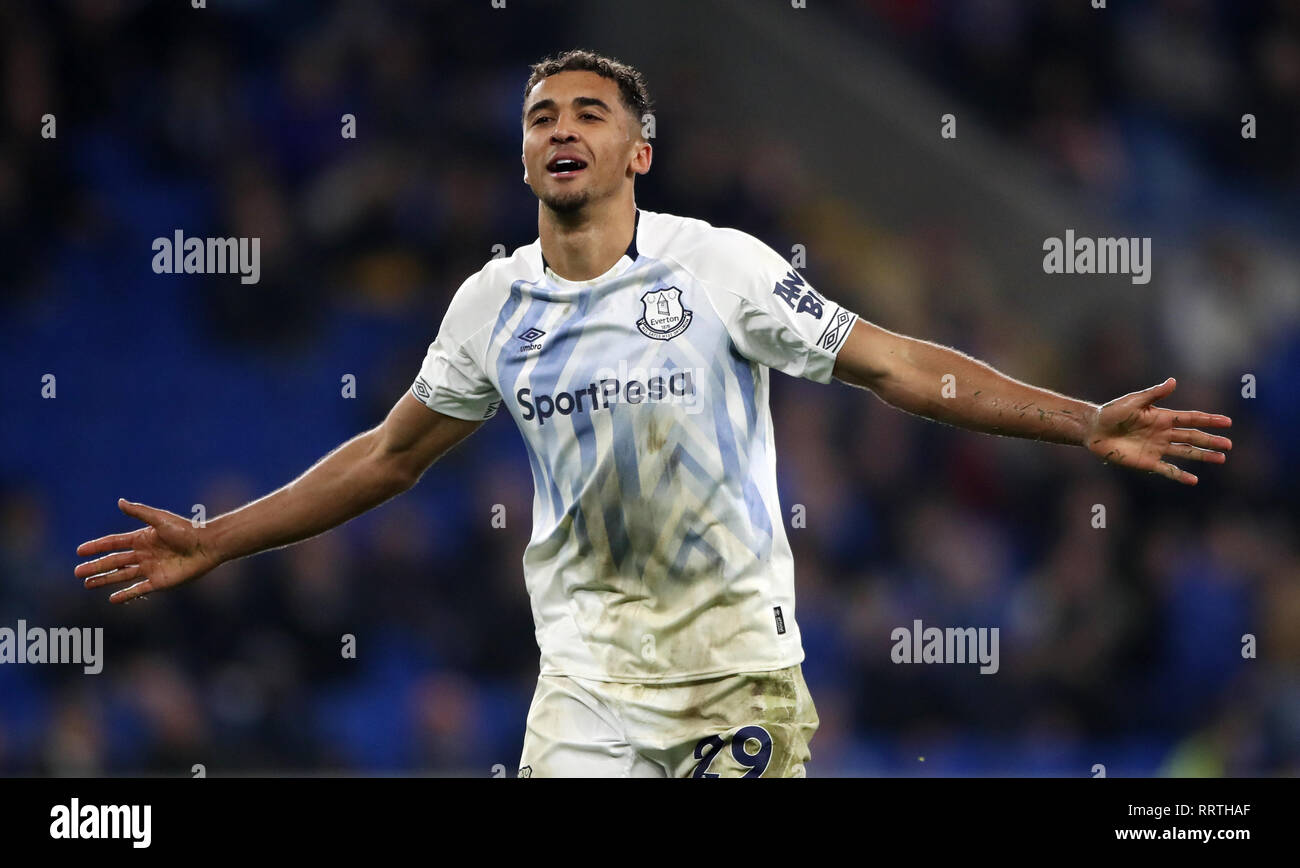 Everton's Dominic Calvert-Lewin celebrates scoring his side's third ...
