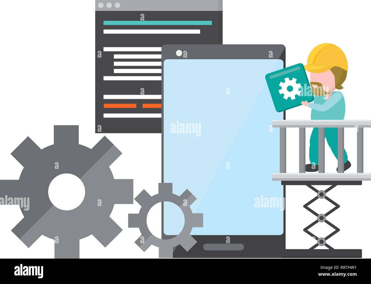 mobile app development Stock Vector Image & Art - Alamy