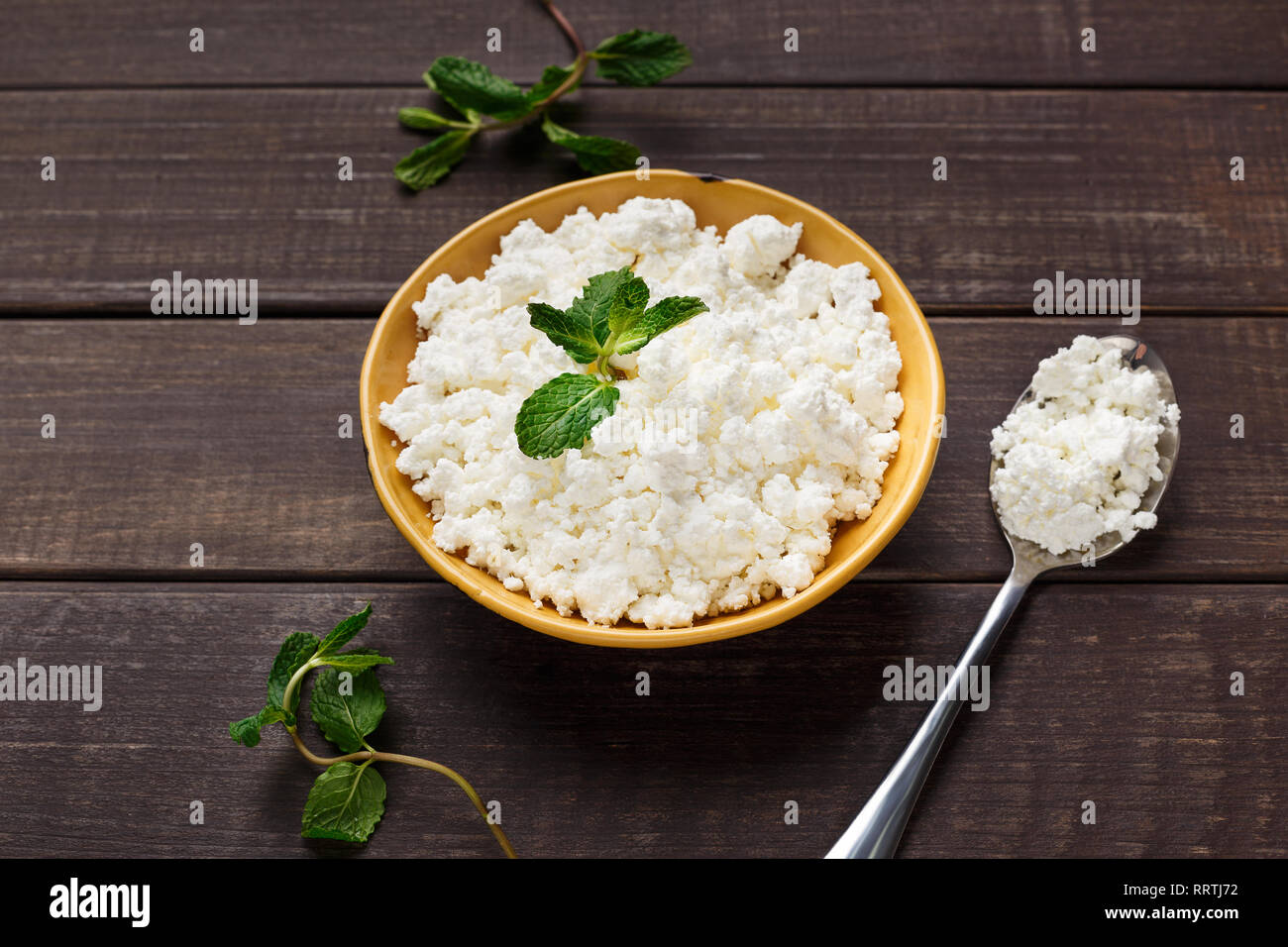 Fresh homemade cottage cheese Stock Photo - Alamy