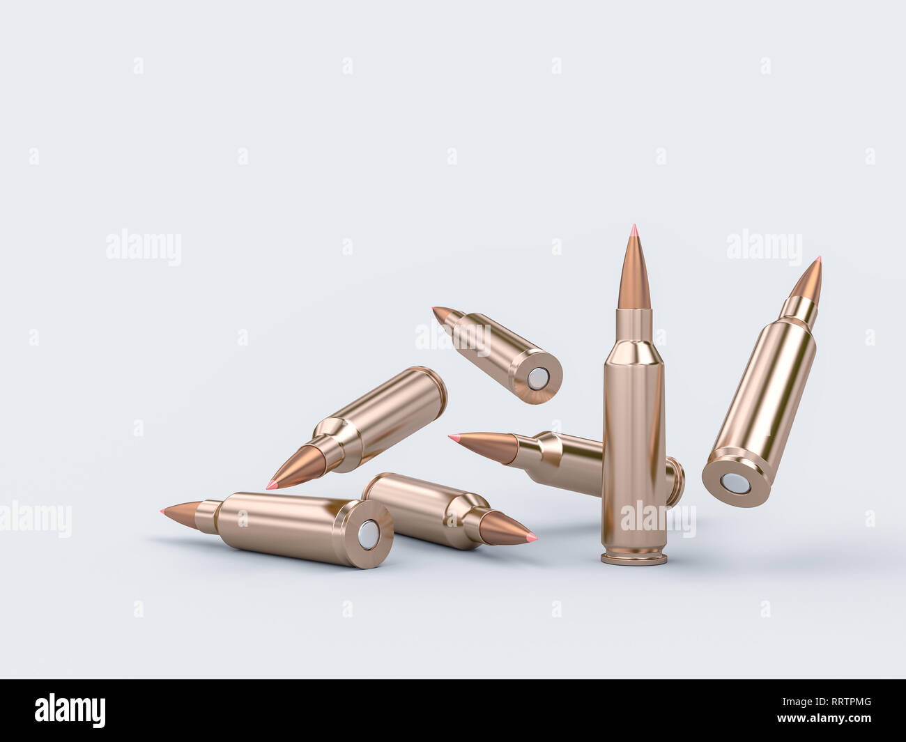 Brass rifle bullets 3d hi-res stock photography and images - Alamy