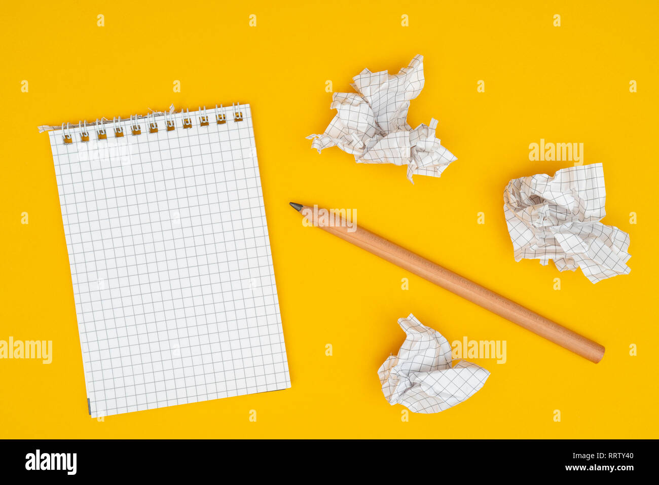 Open notebook with crumpled pages hi-res stock photography and images ...