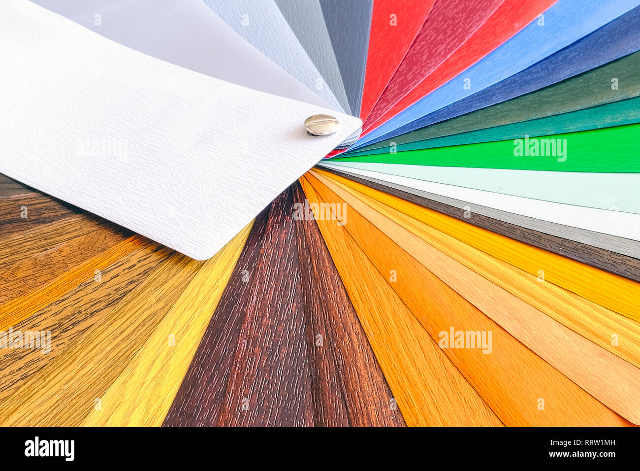 Lamination samples. On a wooden background for lamination of any wooden ...