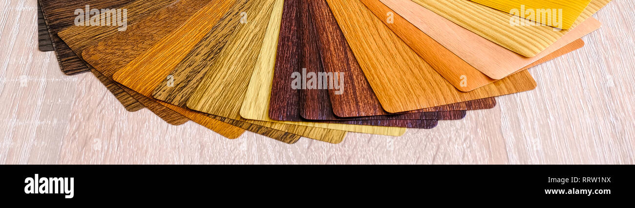 Lamination samples. On a wooden background for lamination of any wooden ...