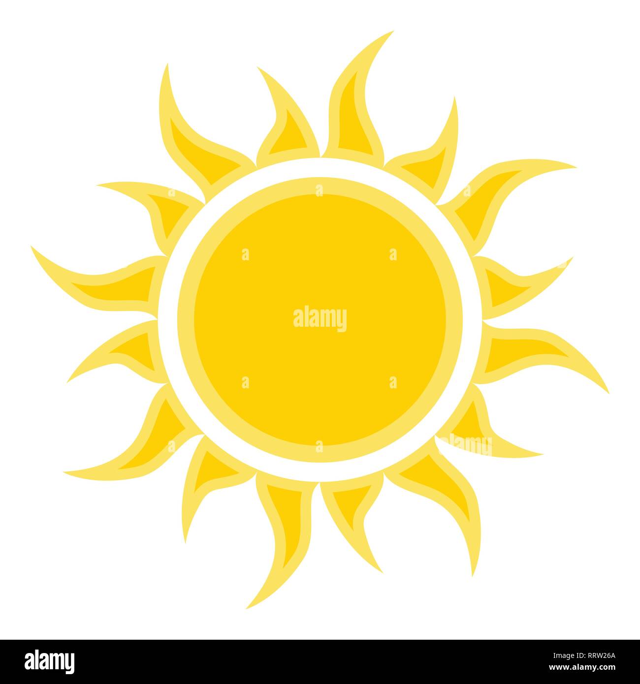 flat sun icon symbol. Vector illustration for design Stock Vector Image ...
