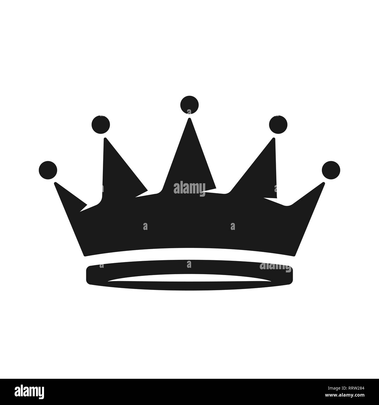 Crown Icon in trendy flat style isolated on white background. Royal ...
