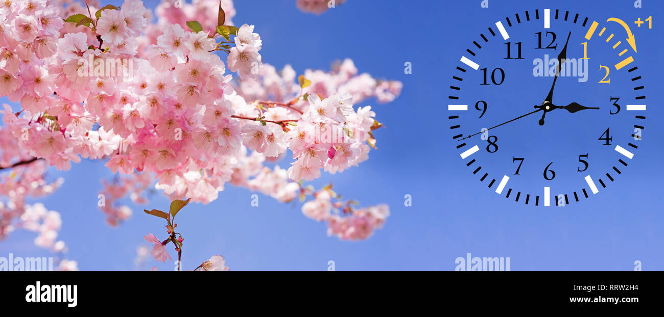 Daylight Saving Time. DST. Wall Clock going to winter time. Turn time ...