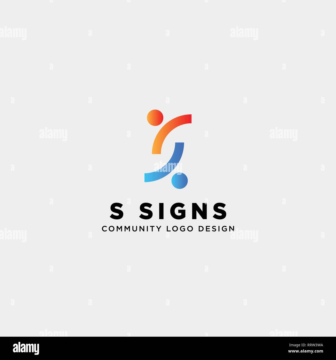 letter s community human logo template vector illustration icon element ...