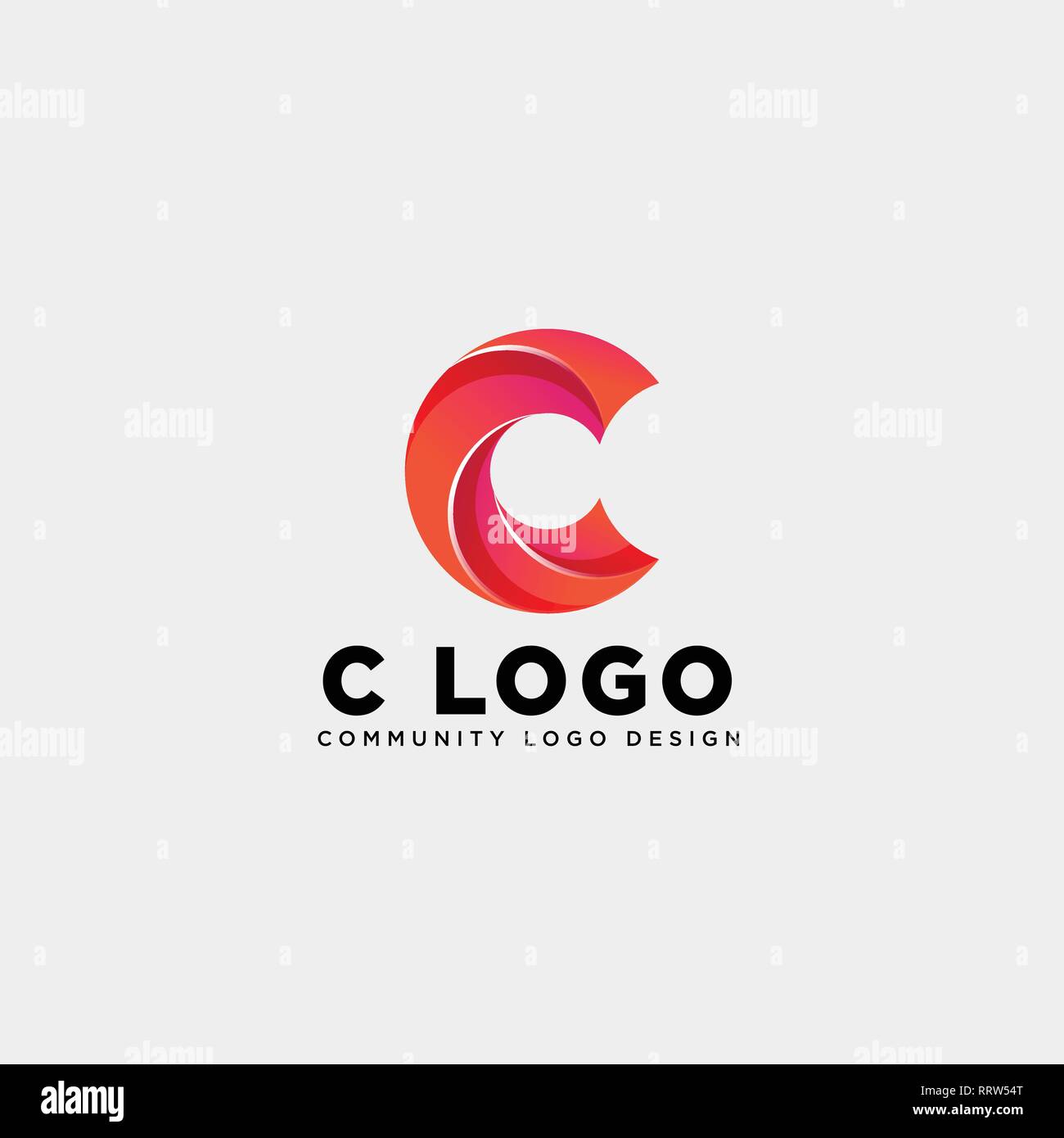 letter c community human logo template vector illustration icon element ...