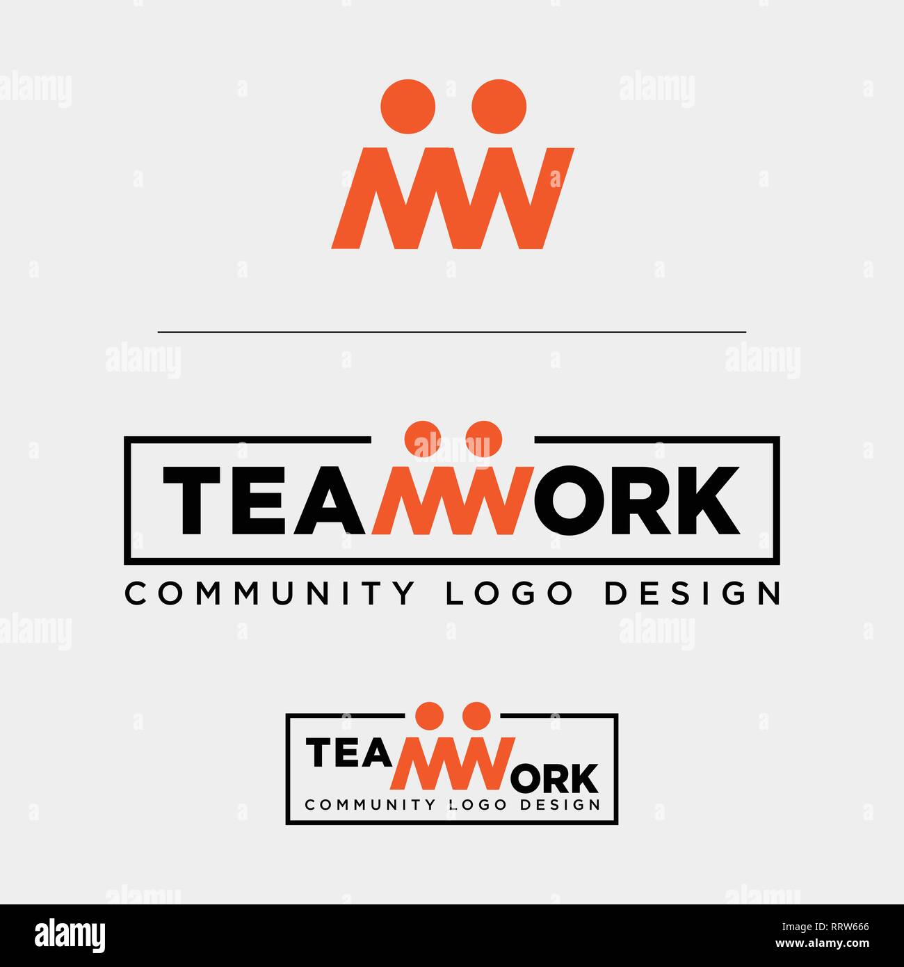 team work typography community human logo template vector illustration ...