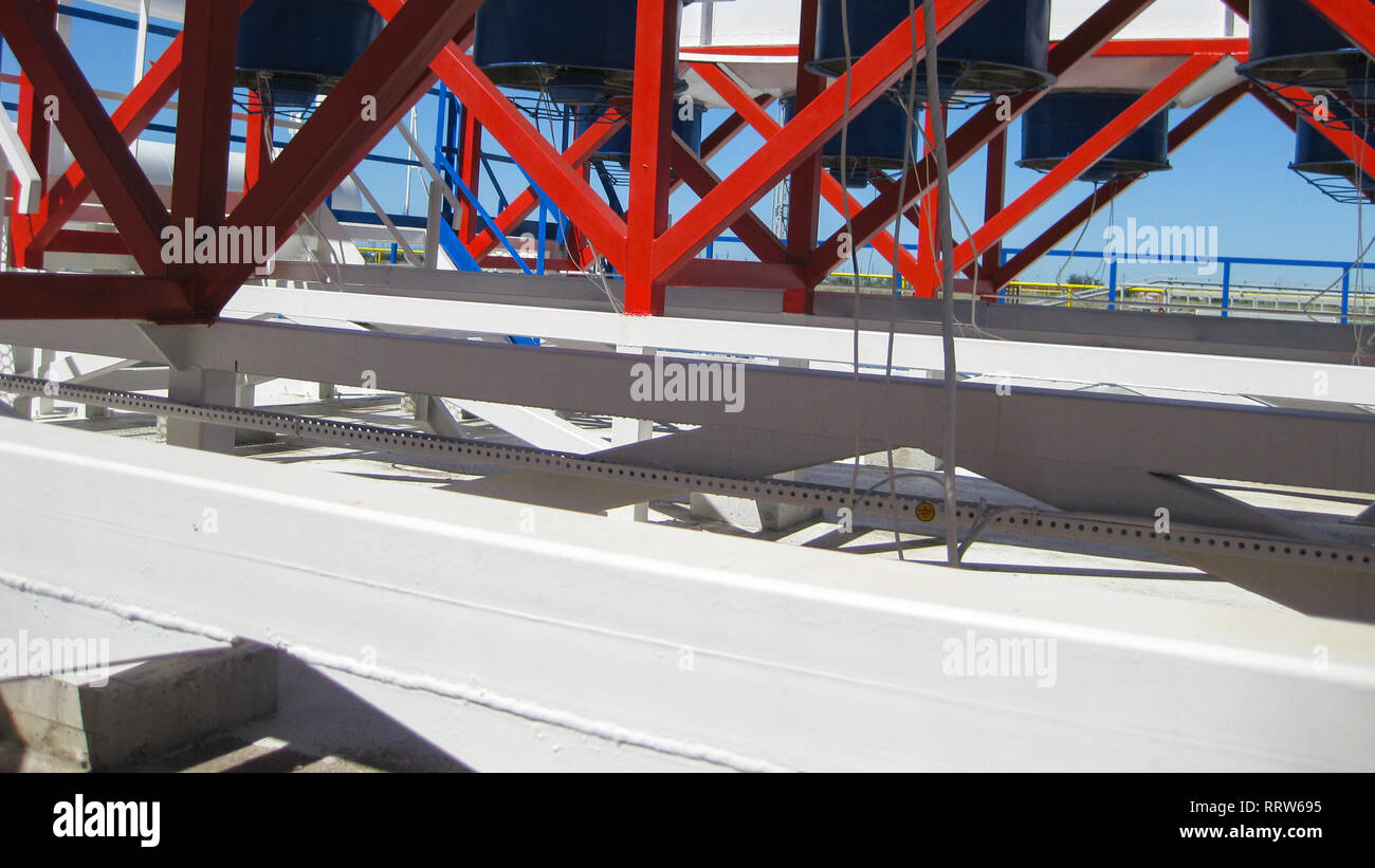 Oil refinery. Equipment for primary oil refining Stock Photo - Alamy