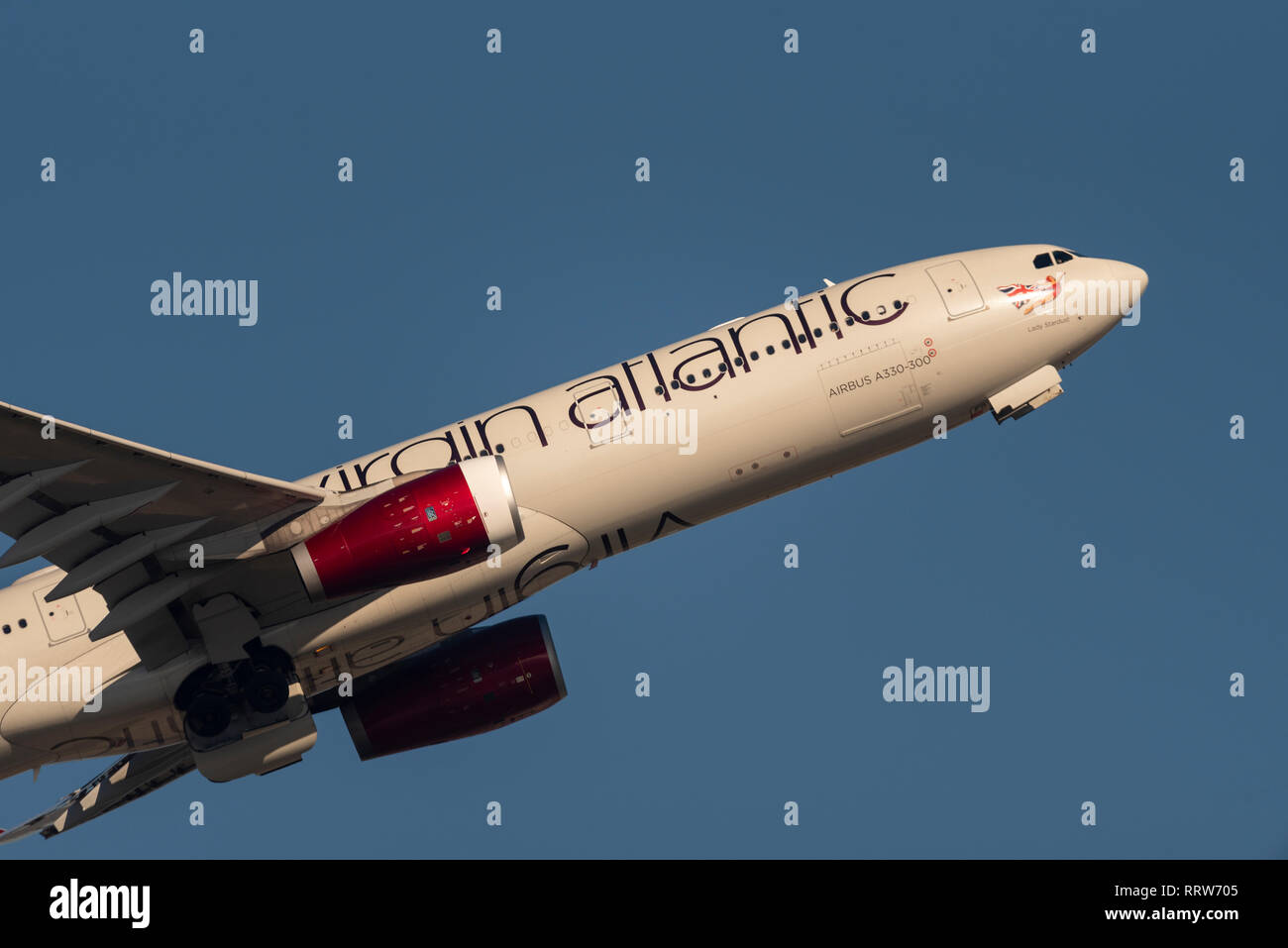 Virgin Atlantic Airways Airbus A330 jet airliner plane G-VUFO taking ...