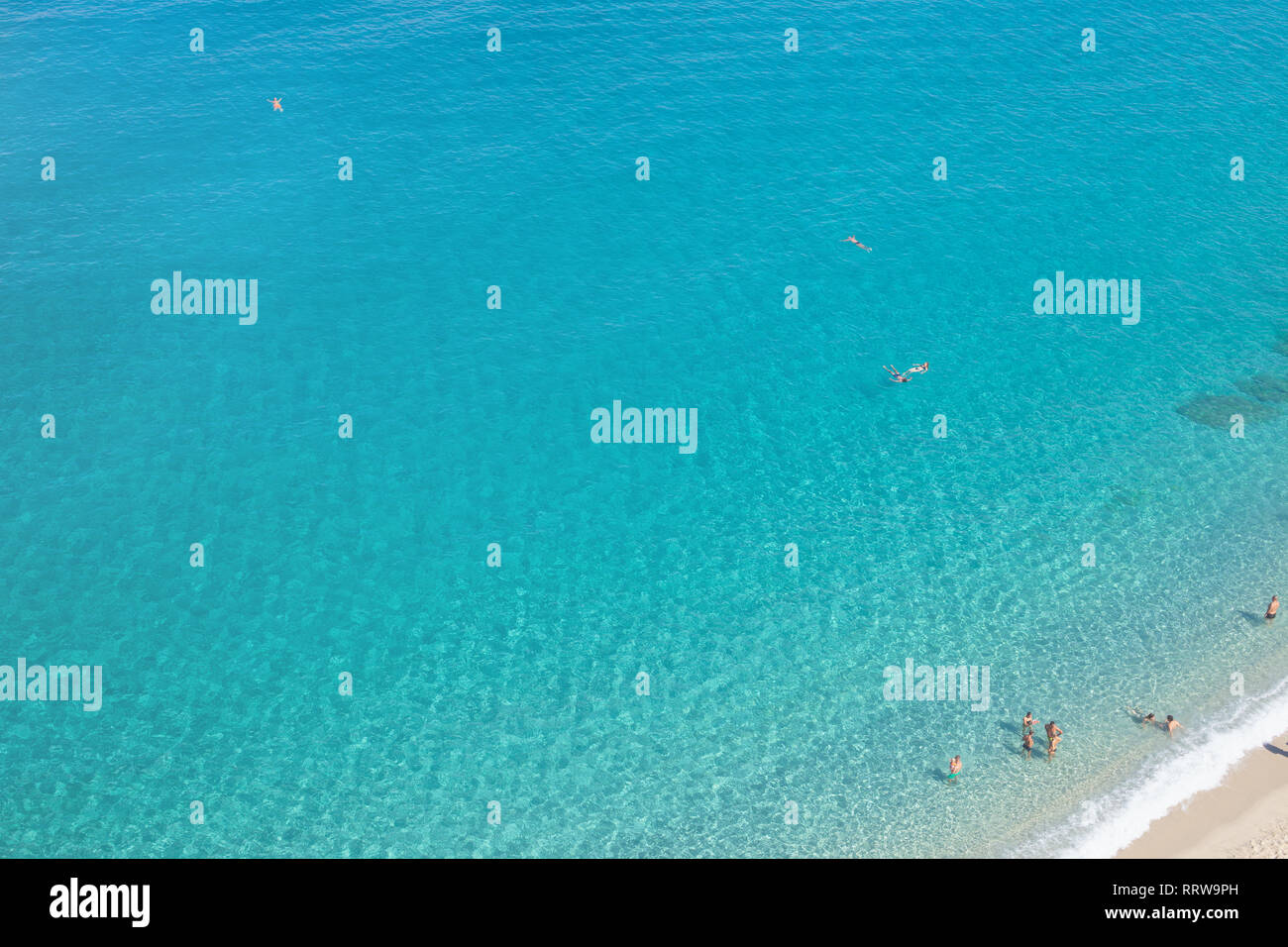 Tropea, Calabria, Italy - September 12, 2018: Top view of the beautiful ...