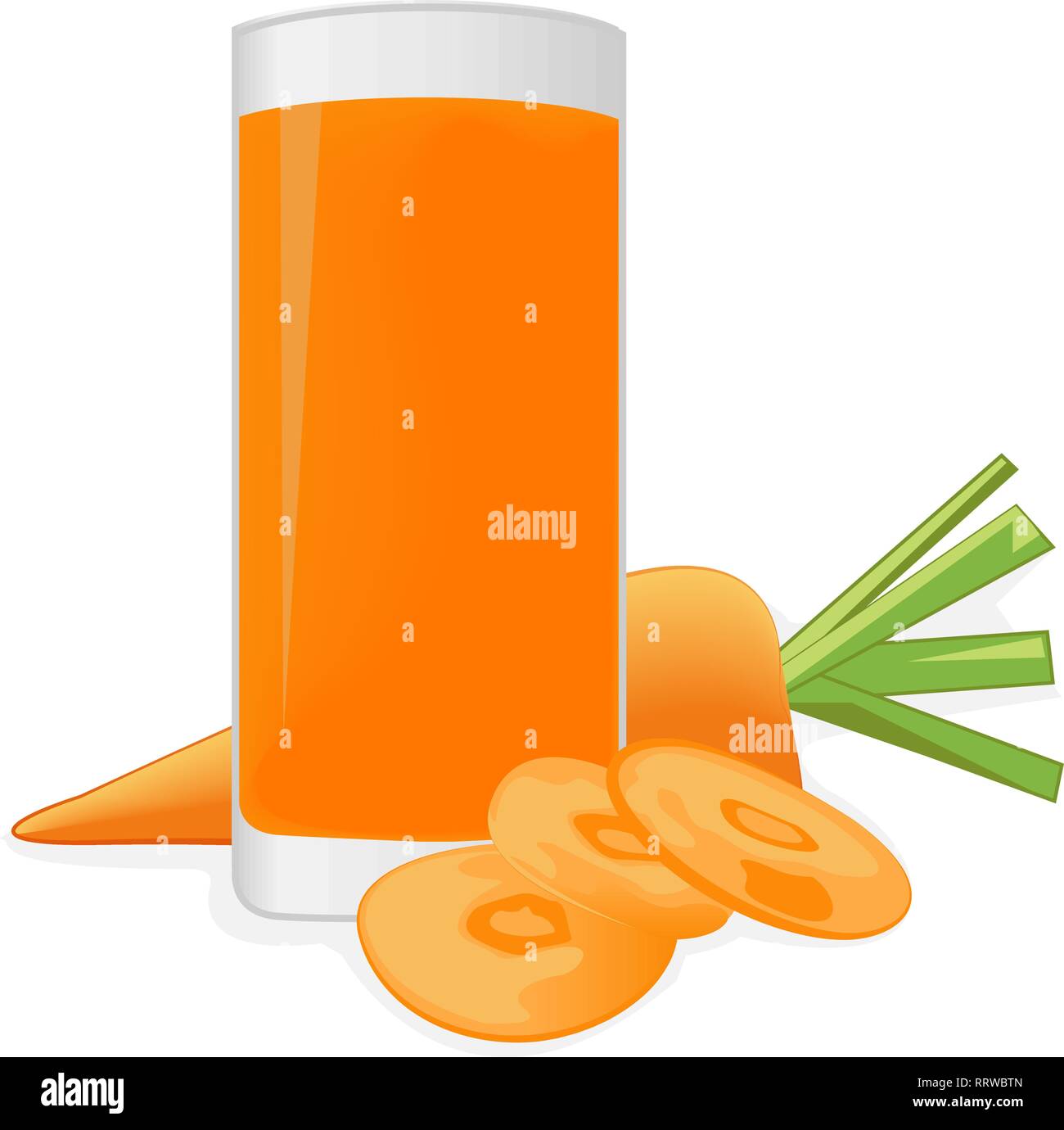 Raw carrot slice on white Stock Vector Images - Alamy