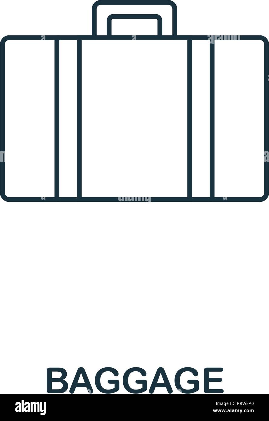 Baggage icon. Outline thin line style from airport icons collection ...
