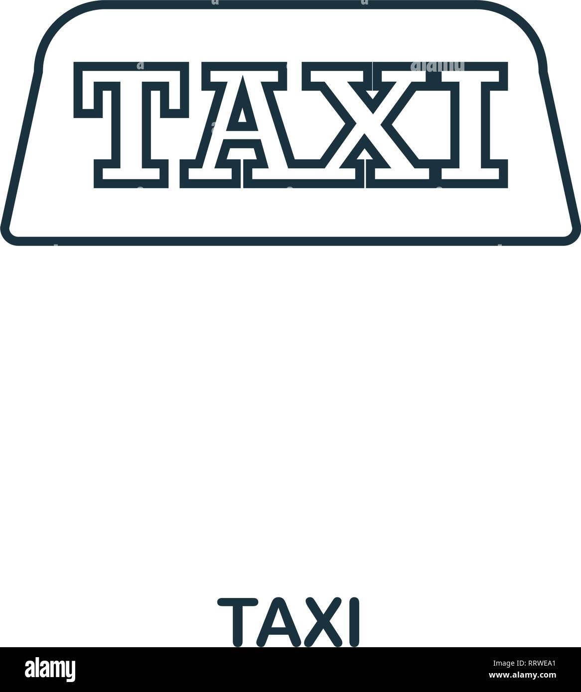 Taxi outline hi-res stock photography and images - Alamy