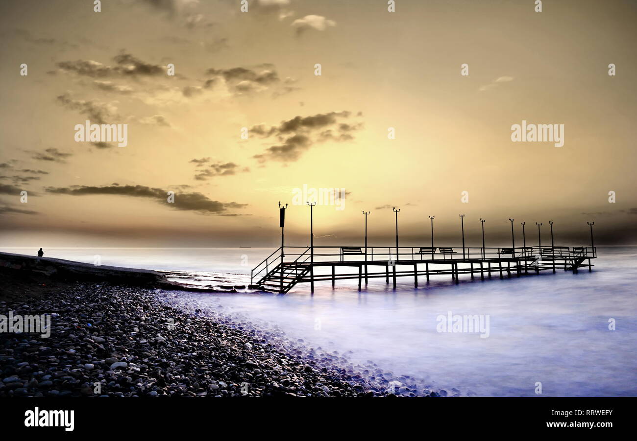 pier sky and clouds Stock Photo - Alamy