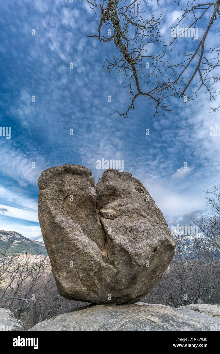 Celtic Vetton sacred place (Nemeton), Large boulder of granite rock ...