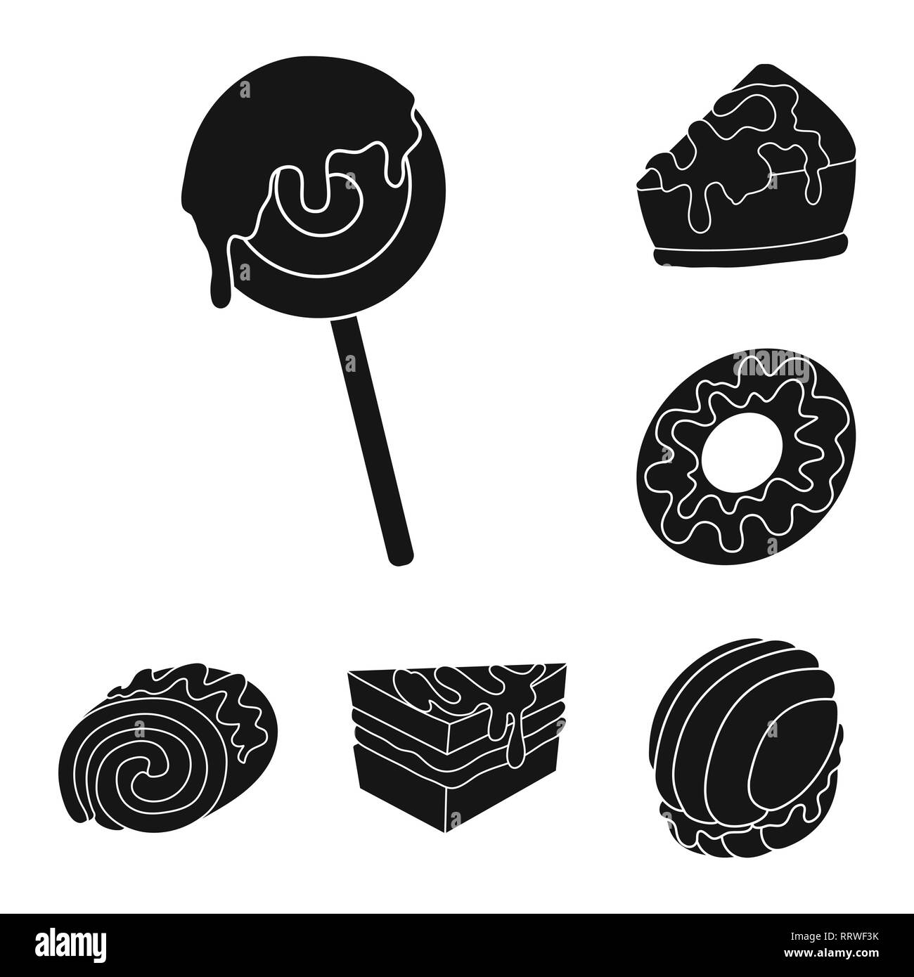 Vector design of sweetness and product sign. Set of sweetness and sweet ...