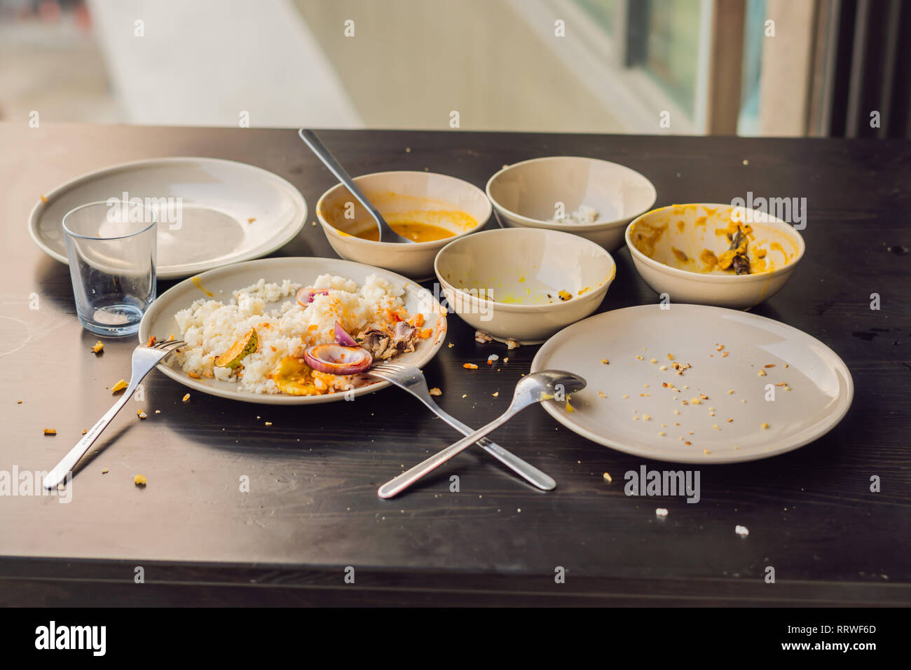 Finished dinner above hi-res stock photography and images - Alamy