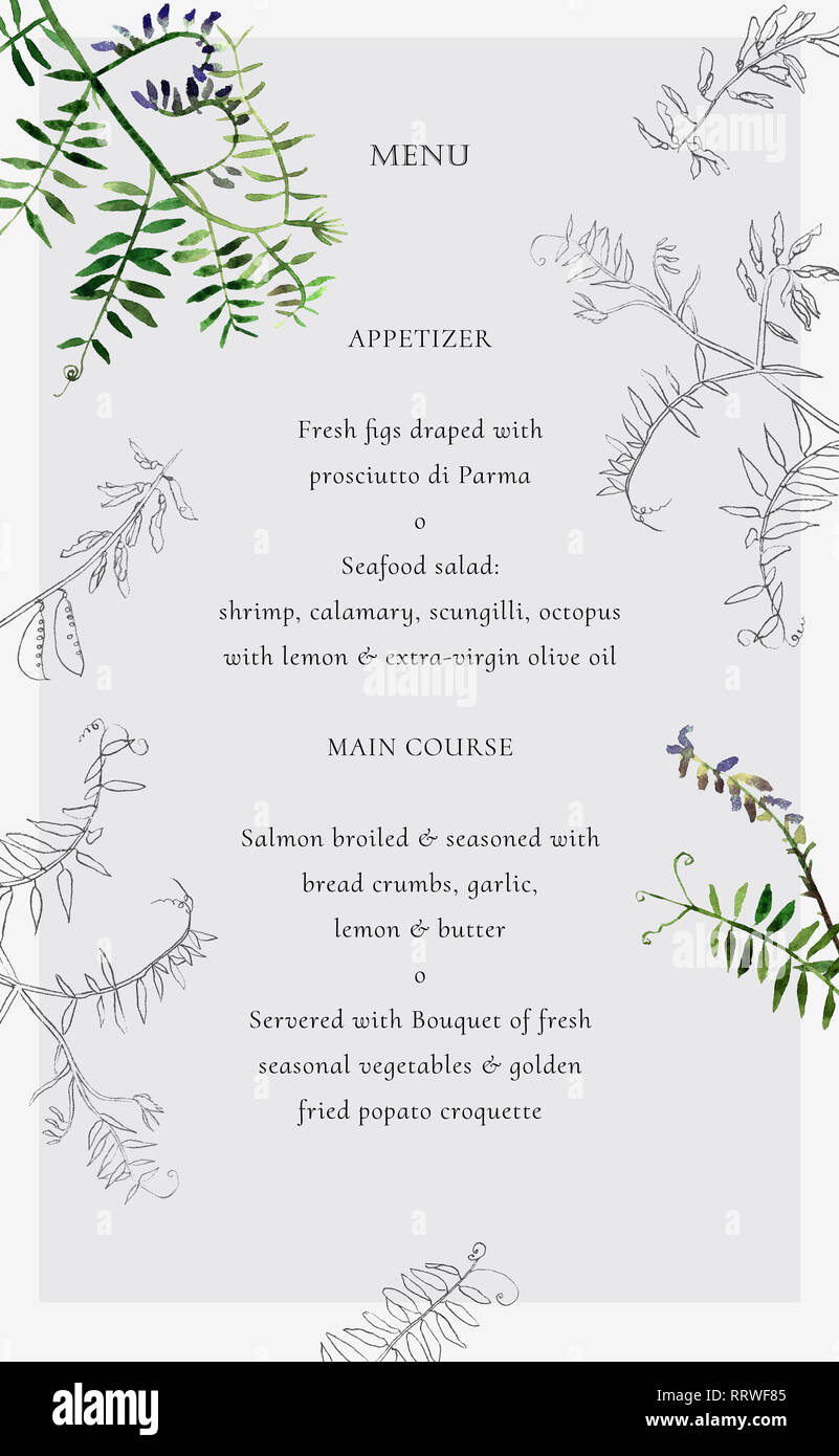 Menu template hi-res stock photography and images - Alamy