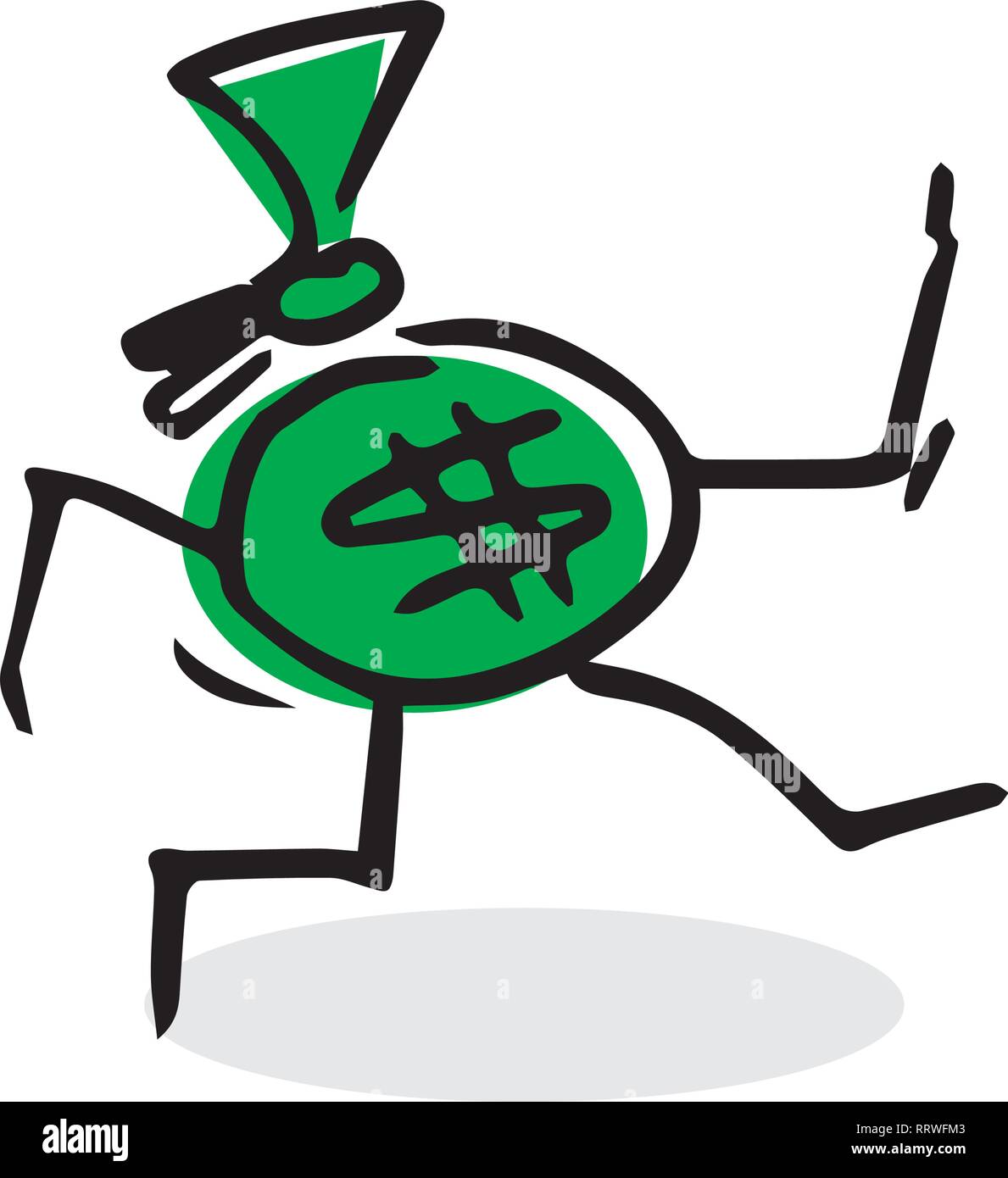 Money bag cartoon hi-res stock photography and images - Alamy