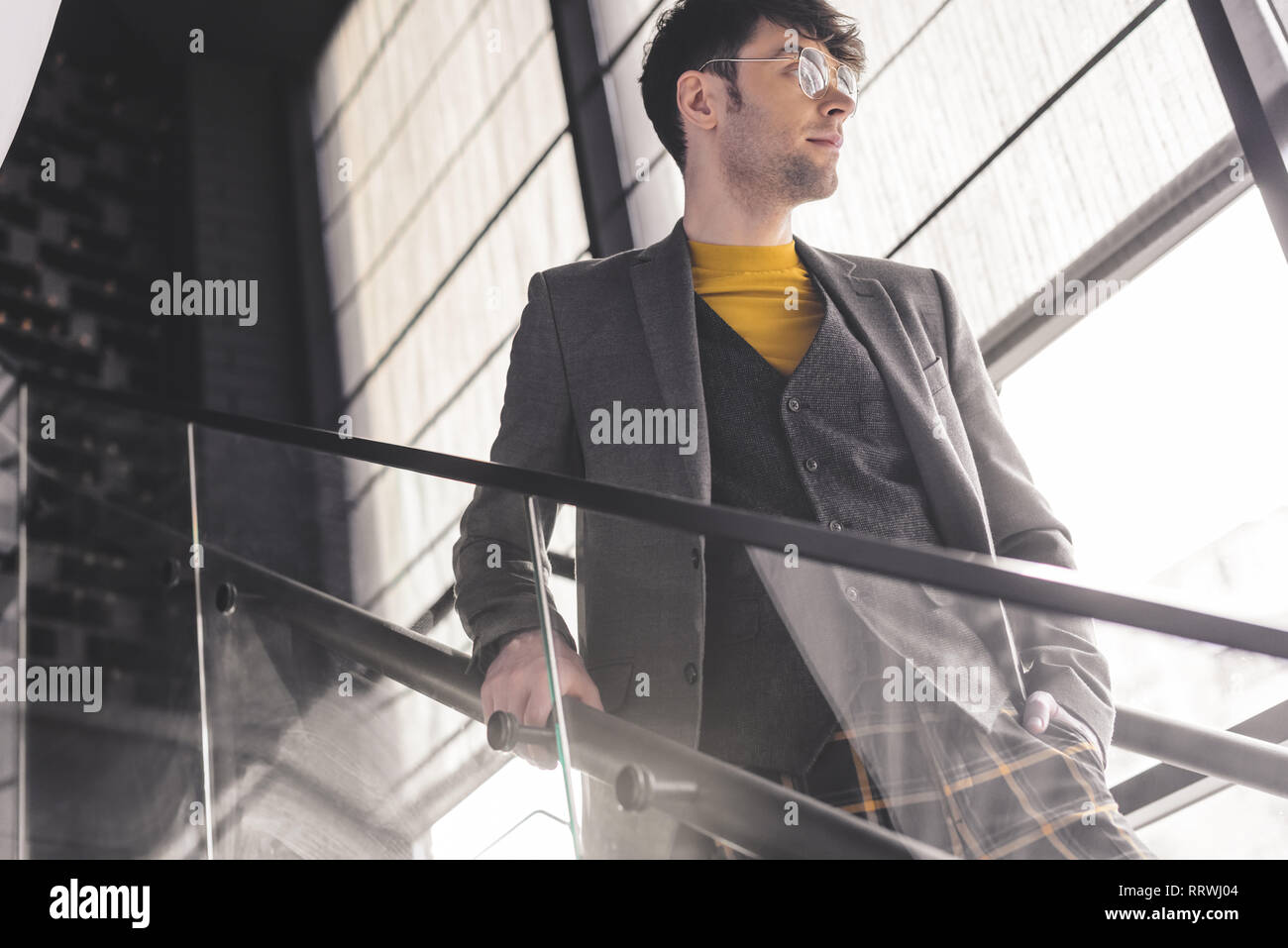 Man standing hand on table hi-res stock photography and images - Alamy
