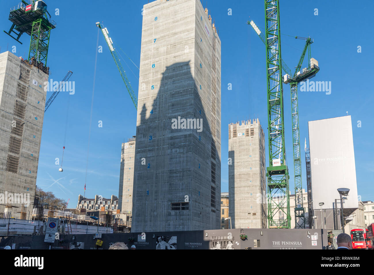 Early construction work under way on the new Peninsula Hotel for the ...
