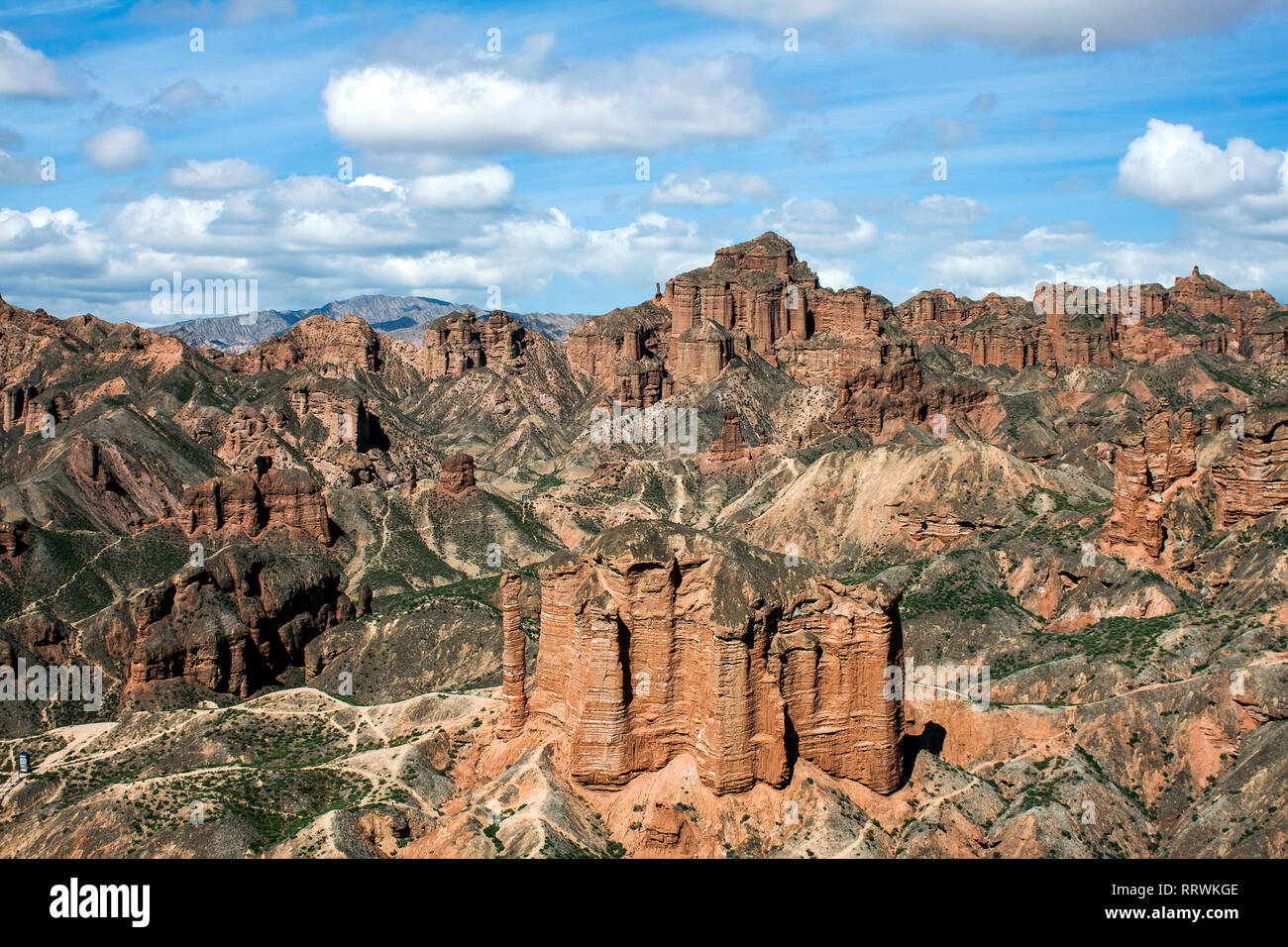 Nature Sculptures in Binggou Danxia Canyon Landform in Zhangye, Sunan ...