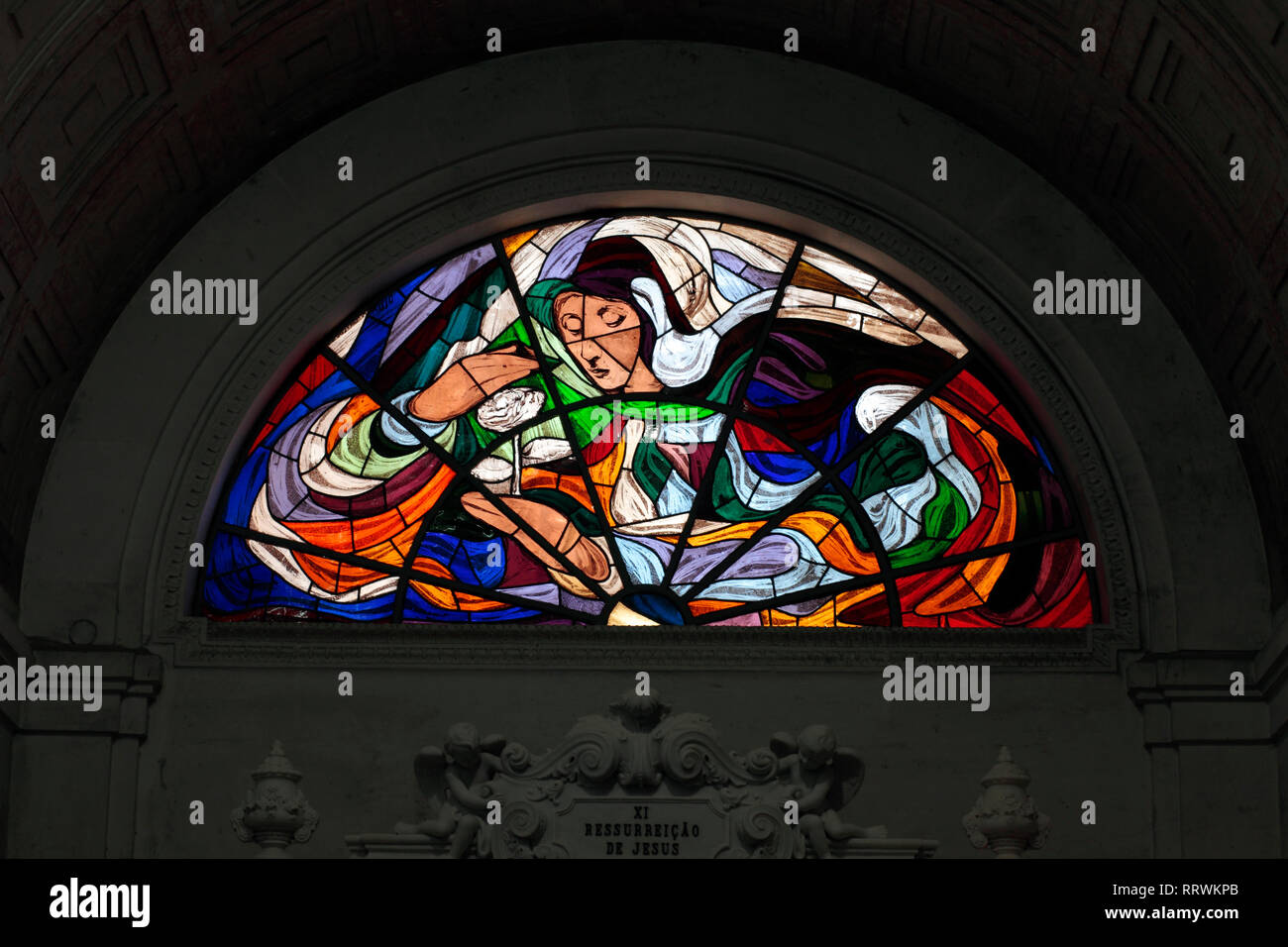 One of the many stained glass window from the church of our lady of ...