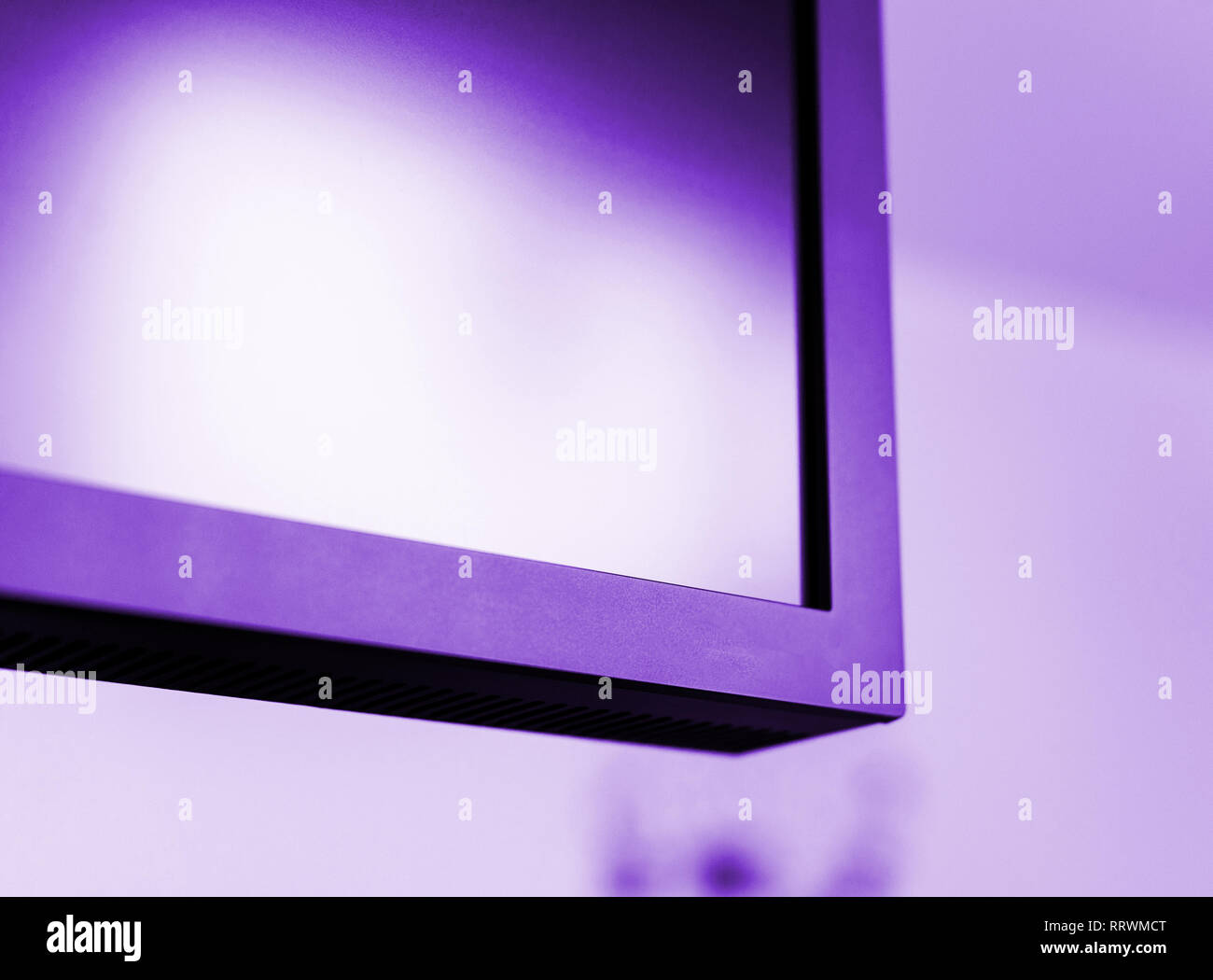 Detail of professional UHD 4k wide gamut monitor in a photostudio ...