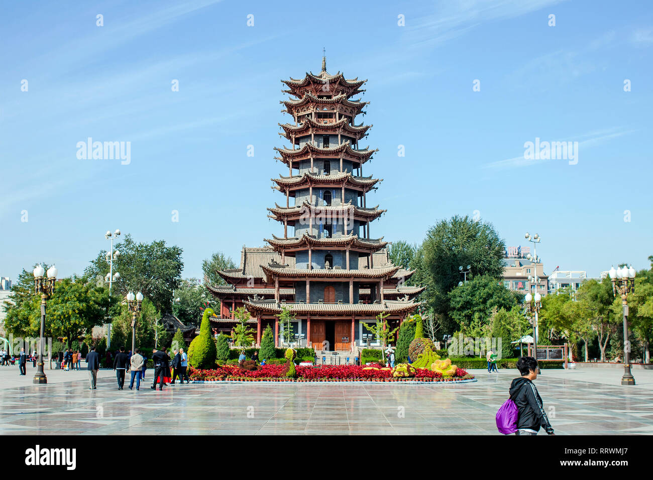 Square pavilion style brick pagoda hi-res stock photography and images ...