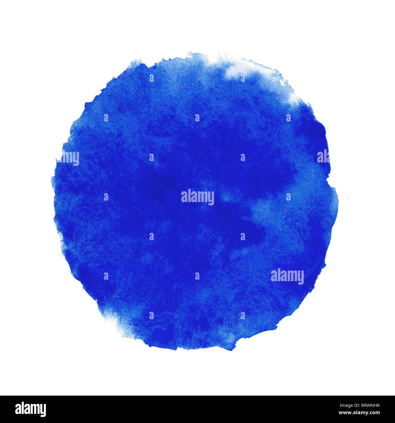 Blue watercolor background for textures and backgrounds, circle round ...