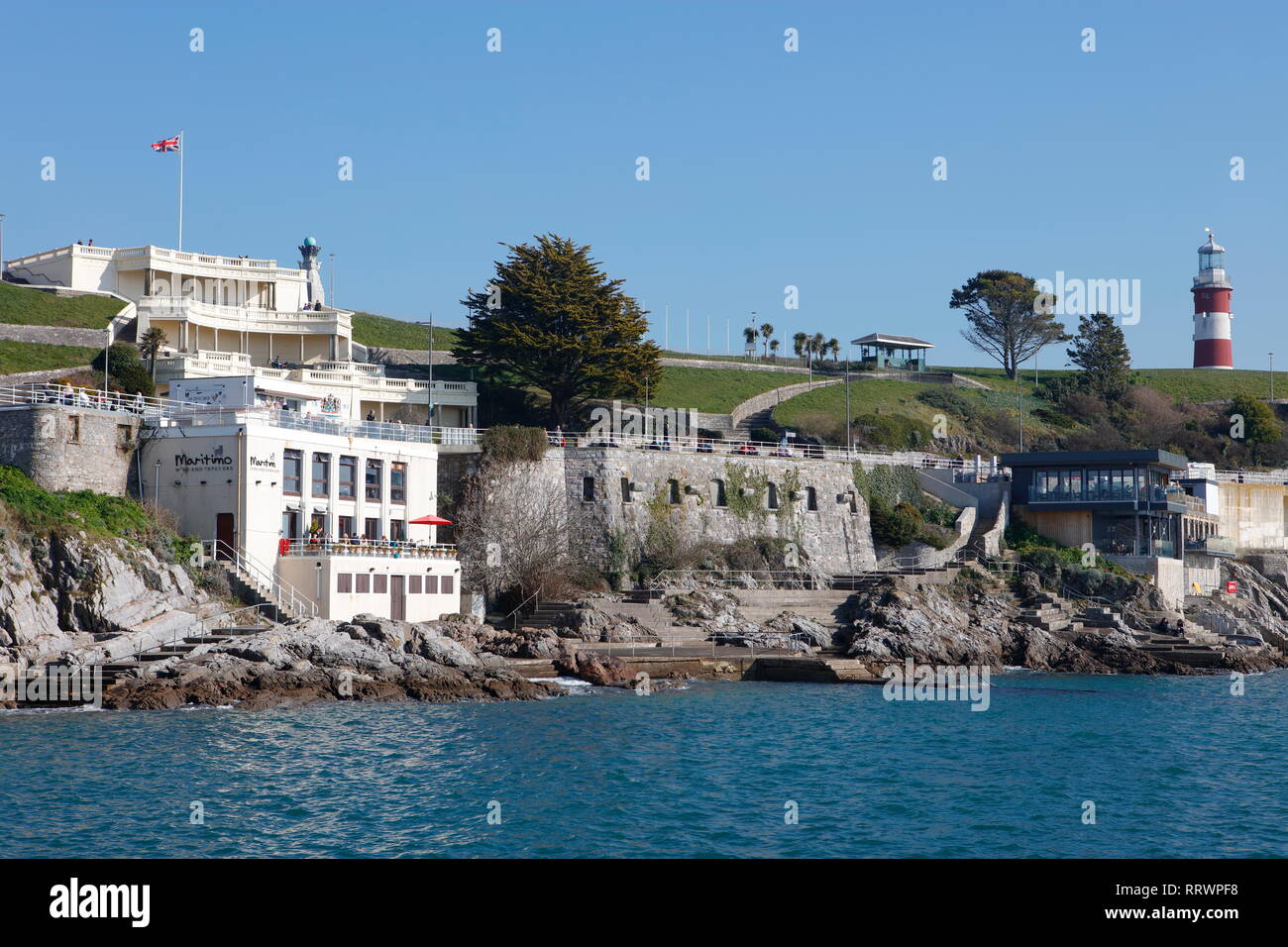Plymouth, Devon, UK. 26th February, 2019. View of Plymouth Hoe from ...