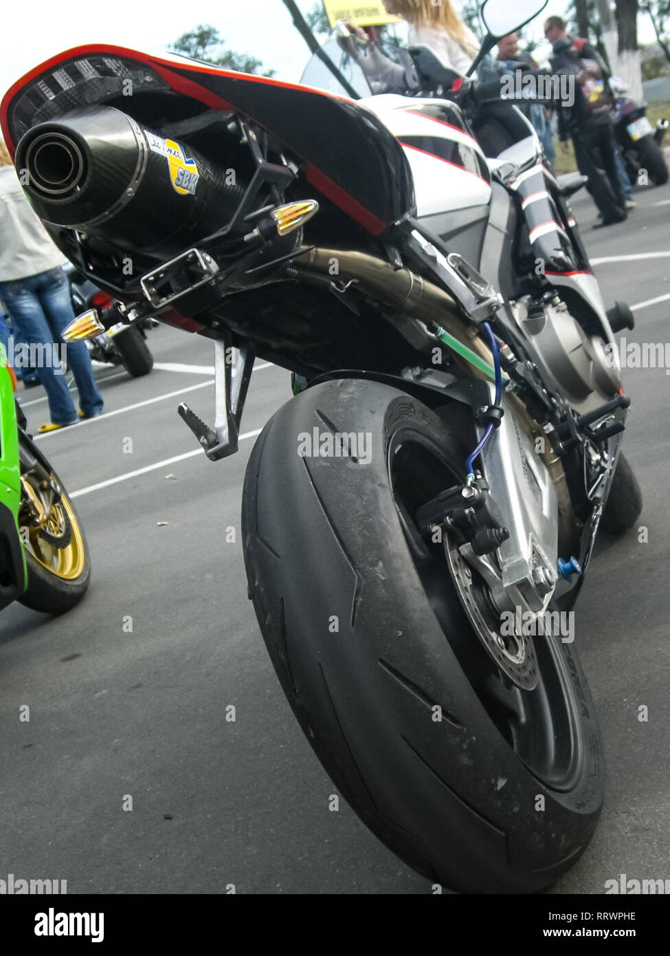 Moscow, Russia - July 23, 2018: Photoset of a sports motorcycle Honda ...