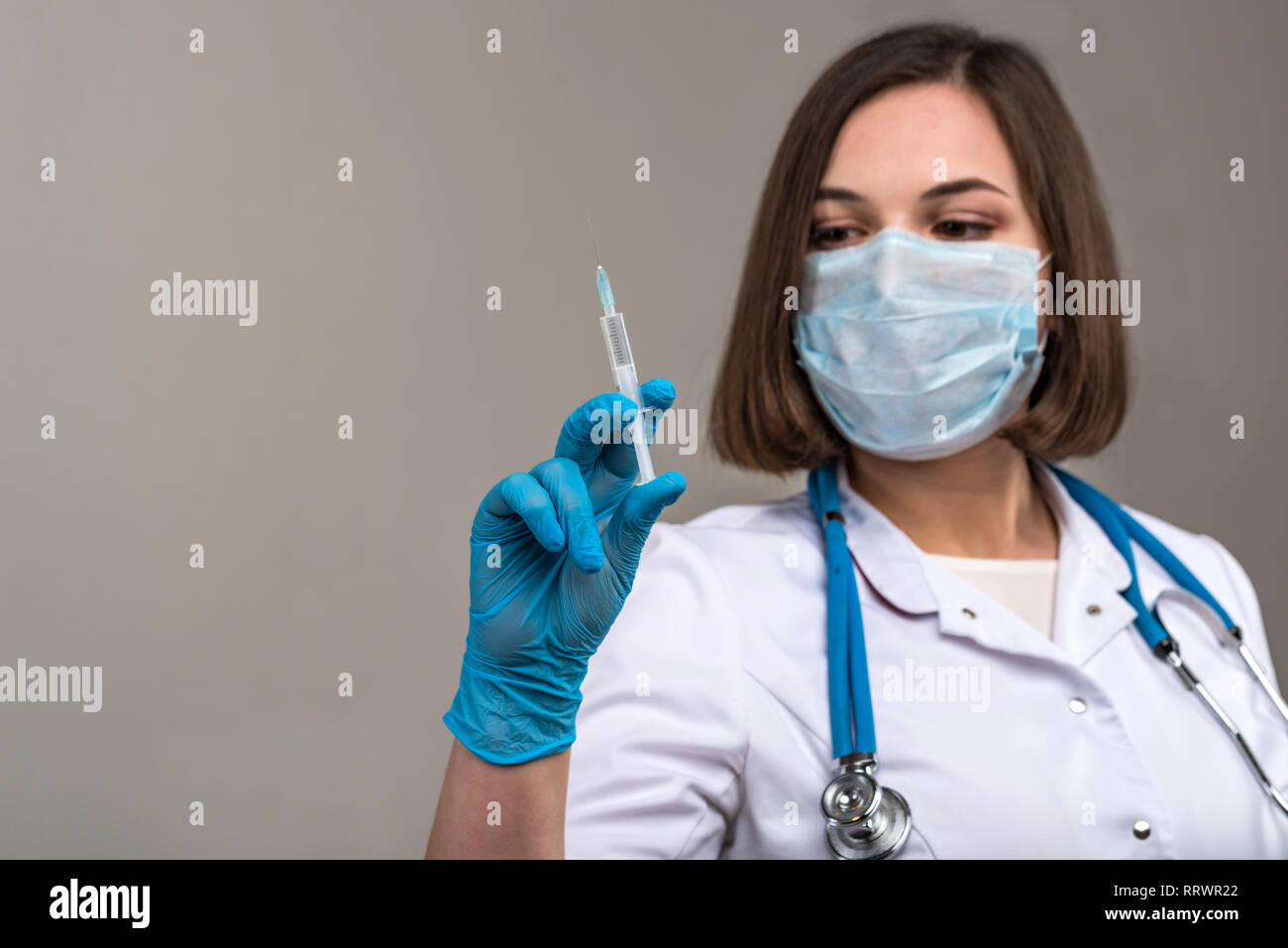 Beautiful nurse injection hi-res stock photography and images - Alamy