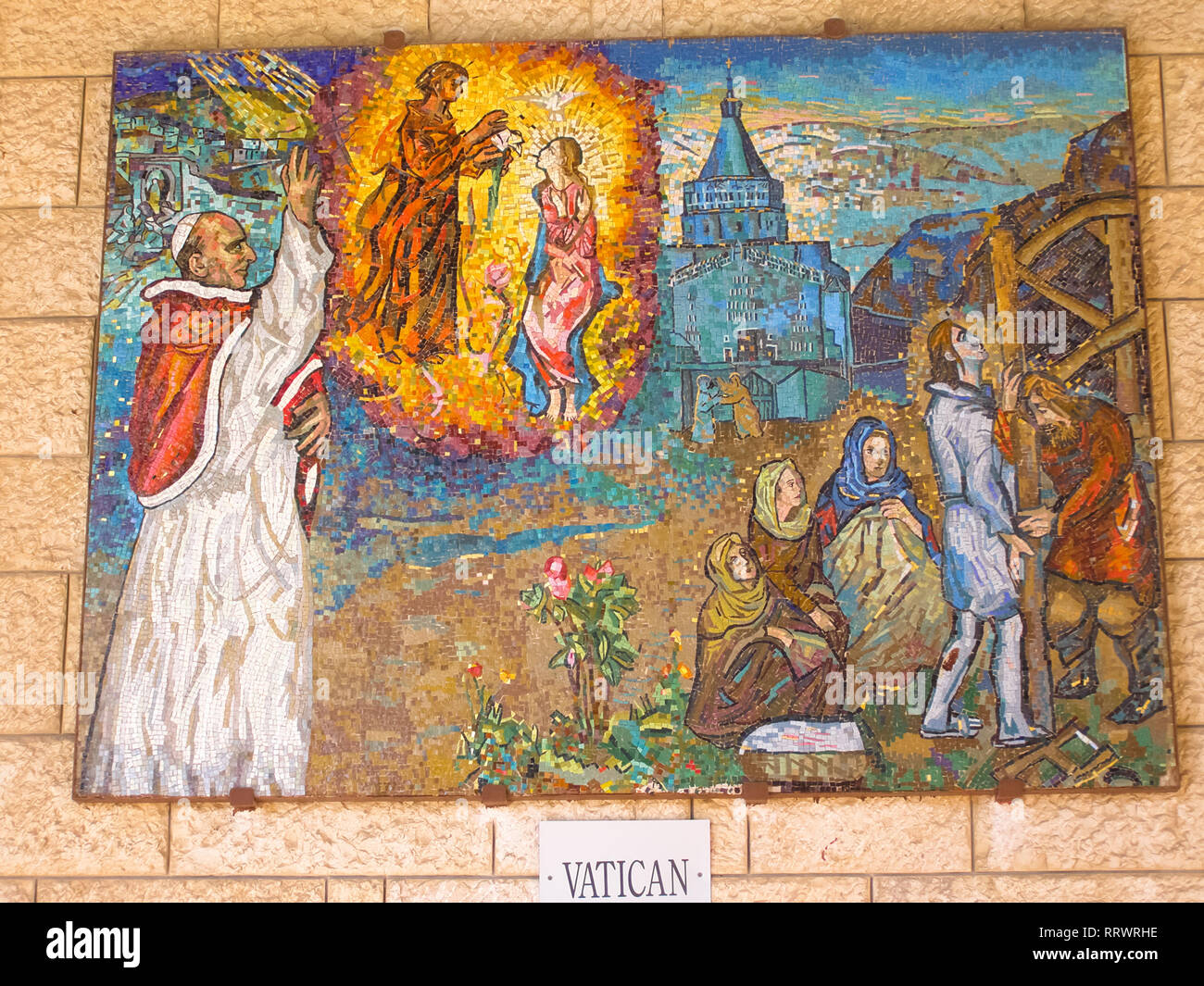 Nazareth, Israel - May 23, 2013: The sights of Nazareth, an overview of ...