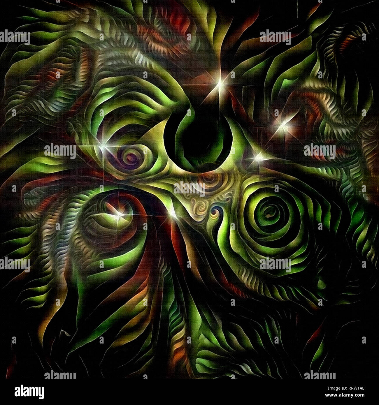 Mystic eye and colorful stars abstract design Stock Photo - Alamy