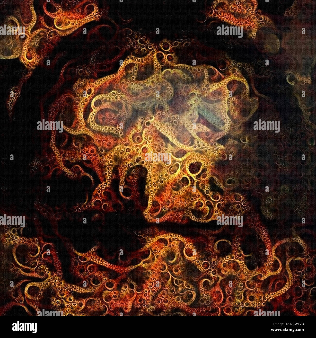 Abstract mystic pattern in hot colors Stock Photo - Alamy