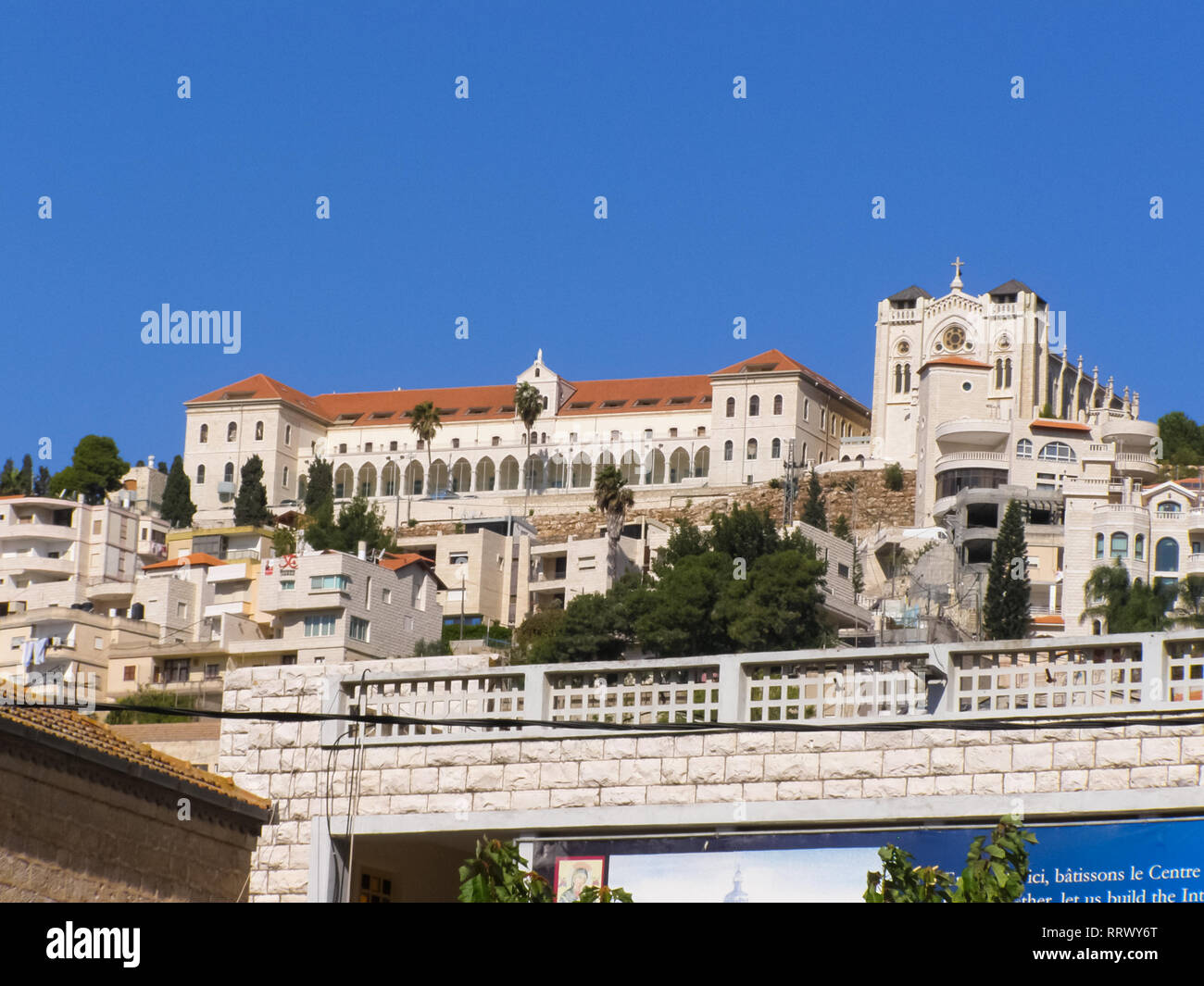 Nazareth, Israel - May 23, 2013: Landmarks of Nazareth, overview of ...