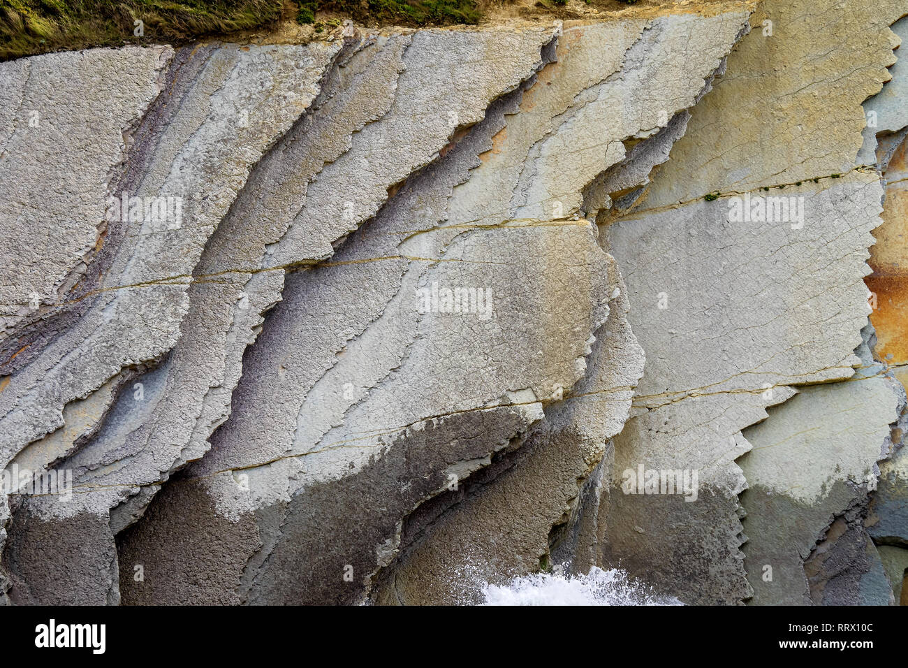 The Acantilado Flysch in Zumaia - Basque Country. Flysch is a sequence ...